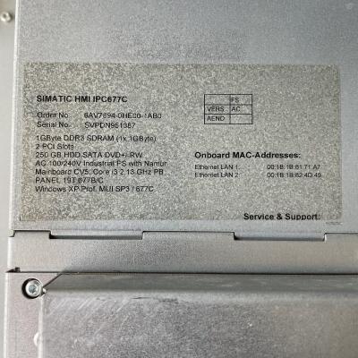 中国 6AV7894-0HE00-1AB0 シメンス 工業自動化 12ヶ月保証 ドイツから 販売のため