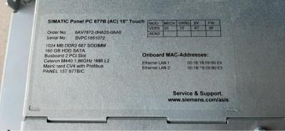 China 6AV7872-0HA20-0AA0 Siemens Industrieautomation MOQ 1 Stück Schwarze Farbe zu verkaufen