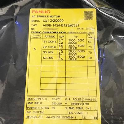 Китай A06B-1424-B123#0S21 12 месяцев AC/DC Fanuc сервомотор продается