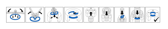 PTFE PU EPDM Rubber Oil Seal SPG 60 765 7075 Double Acting 0