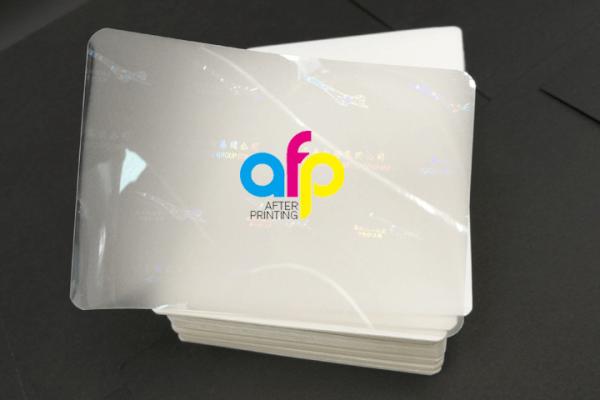 Quality PET Holographic Pouch Laminating Film Customized Size For Credit Card for sale