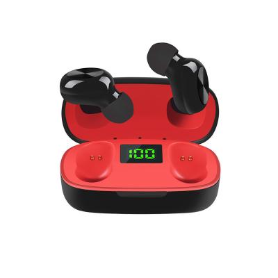 China Portable Mini TWS Earphone Wireless Binaural Headphone Bluetooth Headset HiFi Sound earbuds LED Display Charging Box for sale