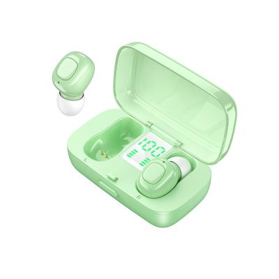 China New Arrival Digital Display Bluetooth 5.0 6D Stereo Sound TWS Earphone OEM Macaron Colorful Wireless Earbud Cellphone for sale