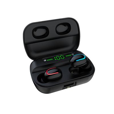 China Digital Screen TWS Earbuds Super Mini Wireless Bass Bluetooth 5.0 Earphone with 1500mAh Charging Case Power Bank 2-IN-1 for sale