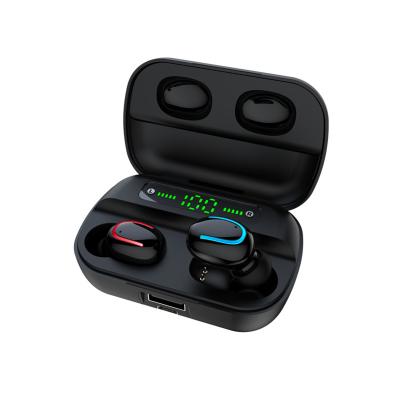 China Digital LCD Display TWS Headphone 2-IN-1 Super Small Wireless Bluetooth Earbuds with 1500mA Charger Box Powerbank OEM for sale