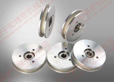 Cina Ra ceramico di alluminio bianco 0,2 di lucidatura dell'indennità della puleggia della guida di cavo di bobina dell'olio del rullo del cavo in vendita