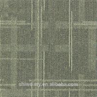 China Modern grid pattern 1/12 inch pp floor carpet tile for sale