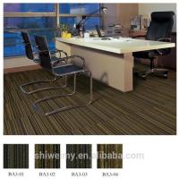 China Modern dark colored tufted loop stripe PP carpet tile for sale