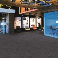China Foldable Office Carpet Flooring , Pp Carpet Tile Multi Level Loop Stripe Style for sale