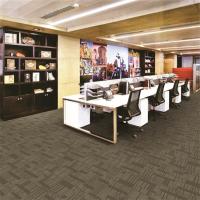 China Foldable Office Carpet Flooring , Pp Carpet Tile Multi Level Loop Stripe Style for sale