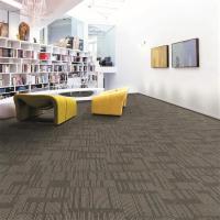 China Foldable Office Carpet Flooring , Pp Carpet Tile Multi Level Loop Stripe Style for sale