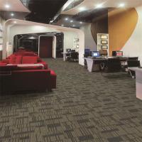 China Foldable Office Carpet Flooring , Pp Carpet Tile Multi Level Loop Stripe Style for sale