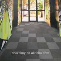 China New thin level loop pile mixed colors striped Polypropylene carpet tile for sale