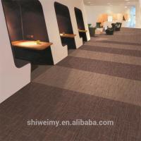 China Multi level loop striped pattern Nylon6 carpet tile for office for sale