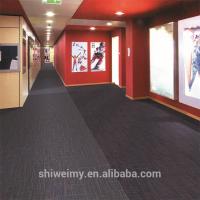 China Multi level loop striped pattern Nylon6 carpet tile for office for sale