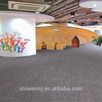 China Multi level loop striped pattern Nylon6 carpet tile for office for sale