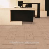 China Solid color and stripe pattern loop pile PP office carpet tile for sale