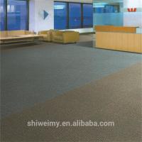 China Ribbed surface double colors striped level loop PP carpet tiles for sale