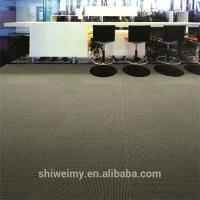 China Ribbed surface double colors striped level loop PP carpet tiles for sale