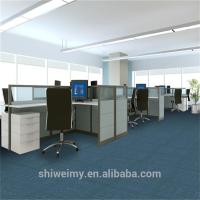 China Ribbed surface double colors striped level loop PP carpet tiles for sale