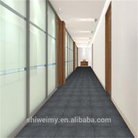 China Ribbed surface double colors striped level loop PP carpet tiles for sale