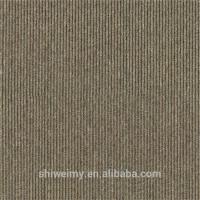 China Ribbed surface double colors striped level loop PP carpet tiles for sale