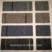 China Fabric product plain stripe pattern bitumen backing PP carpet tile for sale