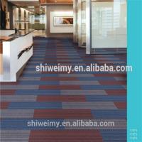 China Rectangular shape nylon yarn pvc backing carpet tile for sale