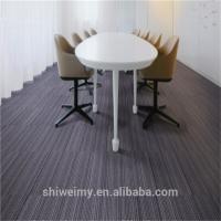 China Rectangular shape nylon yarn pvc backing carpet tile for sale