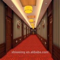 China Red high cut low loop circle pattern PP carpet for corridor for sale