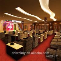 China Red high cut low loop circle pattern PP carpet for corridor for sale