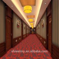 China Red leaves pattern pp carpet for luxury hotel corridor for sale
