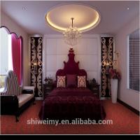China Red leaves pattern pp carpet for luxury hotel corridor for sale