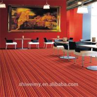 China Colorful stripe loop pile pattern exhibition hall carpet for sale