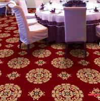 China Red Polypropylene Wilton Patterned Carpets For Hotel Banquet Hall for sale