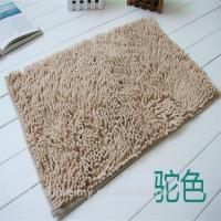 China Solid color polyester chenille living room rug mat for sale