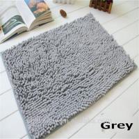 China Solid color polyester chenille living room rug mat for sale