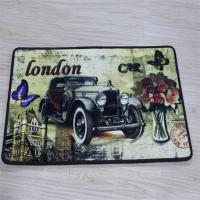 China Water washable printed Polyester logo doormat for sale