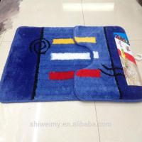 China Shaggy pattern polyester toilet mat set for bath for sale