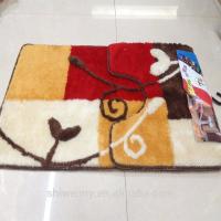 China Shaggy pattern polyester toilet mat set for bath for sale