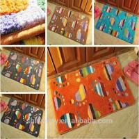 China Polyester hand tufted pattern modern bath room mat with latex backing for sale