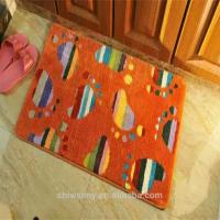China Polyester hand tufted pattern modern bath room mat with latex backing for sale