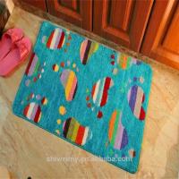 China Polyester hand tufted pattern modern bath room mat with latex backing for sale