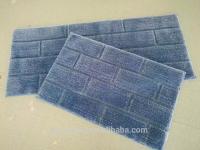 China Bricks pattern plain color shaggy bath room mat for sale
