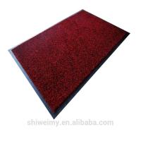China Machine washable red nylon material rubber backing door mat for sale