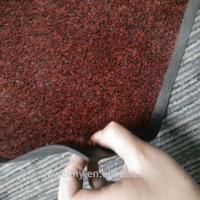 China Machine washable red nylon material rubber backing door mat for sale