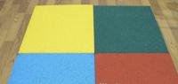 China Outdoor Playground Small Rubber Floor Tiles Anti Slip Rectangular Shape for sale