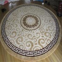 China 100 Wool Hand Tufted Rugs Round Shape Comfortable Decorative Function for sale