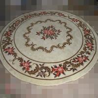 China 100 Wool Hand Tufted Rugs Round Shape Comfortable Decorative Function for sale