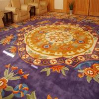 China 100 Wool Hand Tufted Rugs Round Shape Comfortable Decorative Function for sale
